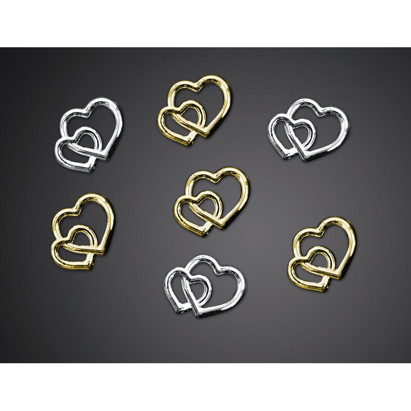 Lot De 25 C urs Doubles Argent 10 Mm lot-de-25-c-urs-doubles-argent-10-mm
