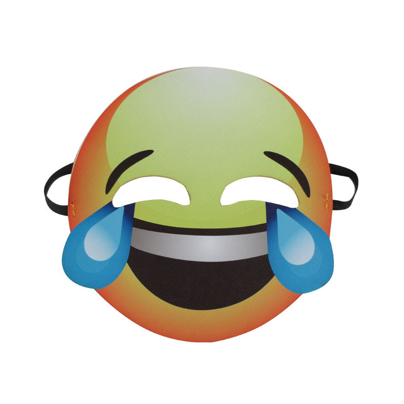 Masque Smiley "LOL" jaune adulte