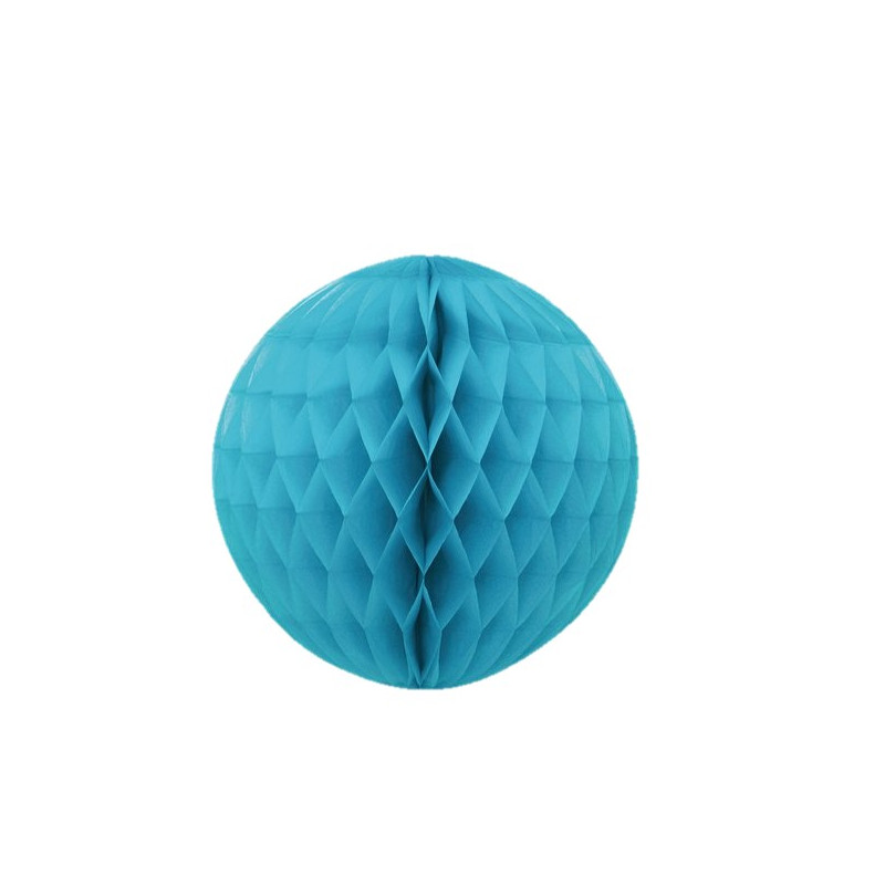Boule alvéolée ballon turquoise 30 cm