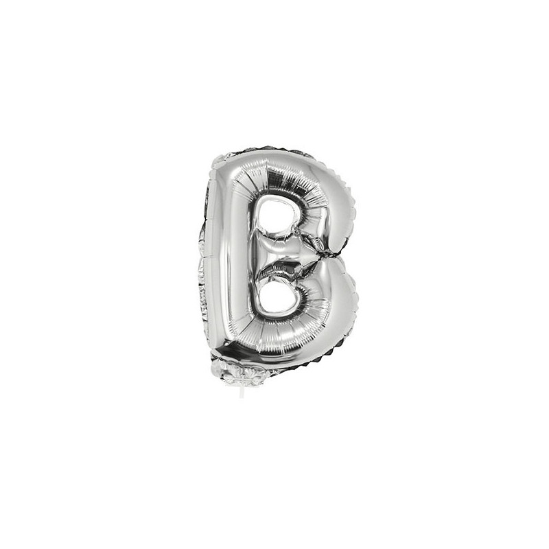 Mini Ballon Lettre B aluminium argent
