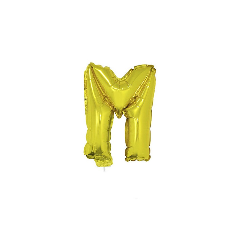 Mini Ballon Lettre M aluminium or