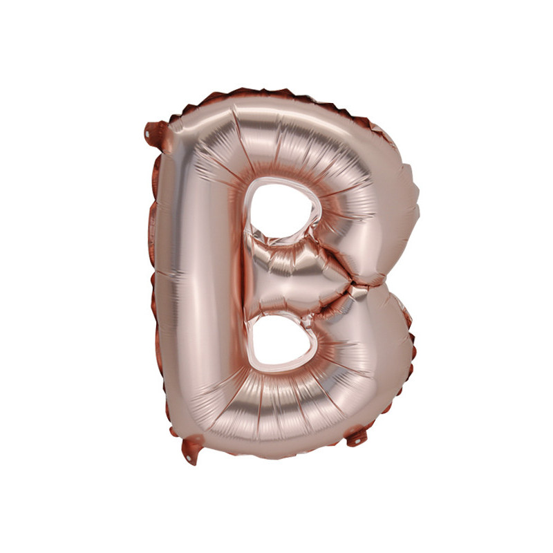 Mini Ballon Lettre B aluminium rose gold
