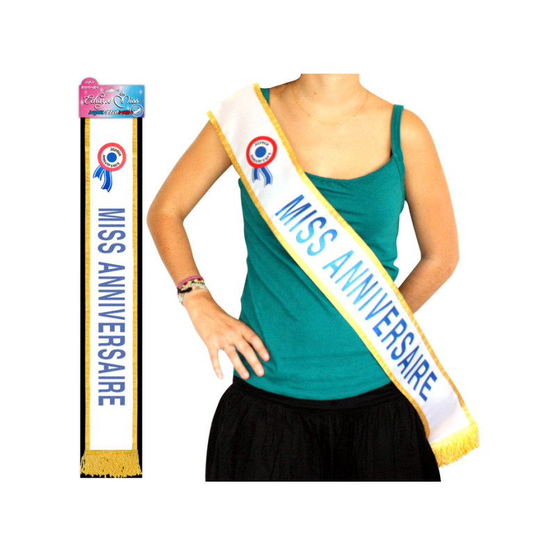 Écharpe de Miss ou Mister - Écharpes Anniversaire & EVJF - EVG