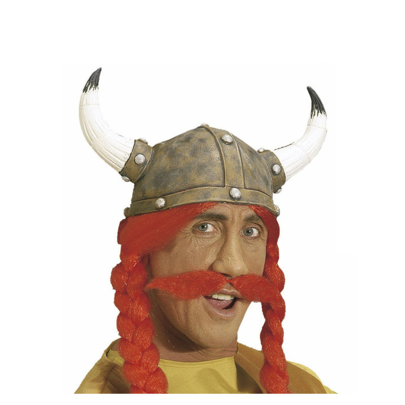 Moustache rouge gaulois adulte