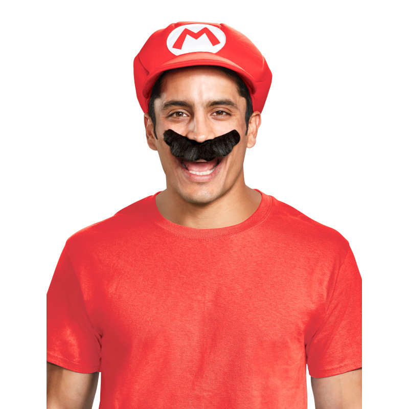 Casquette et Moustache Mario Adulte