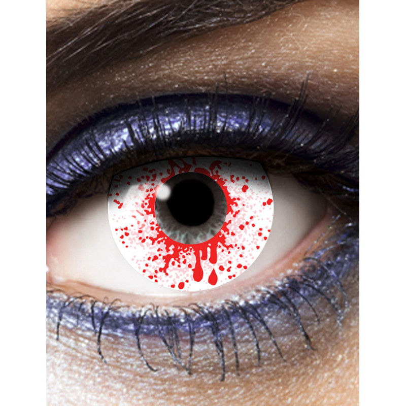 Lentilles fantaisie oeil ensanglanté adulte Halloween