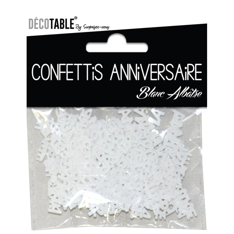 Confettis Joyeux Anniversaire argent