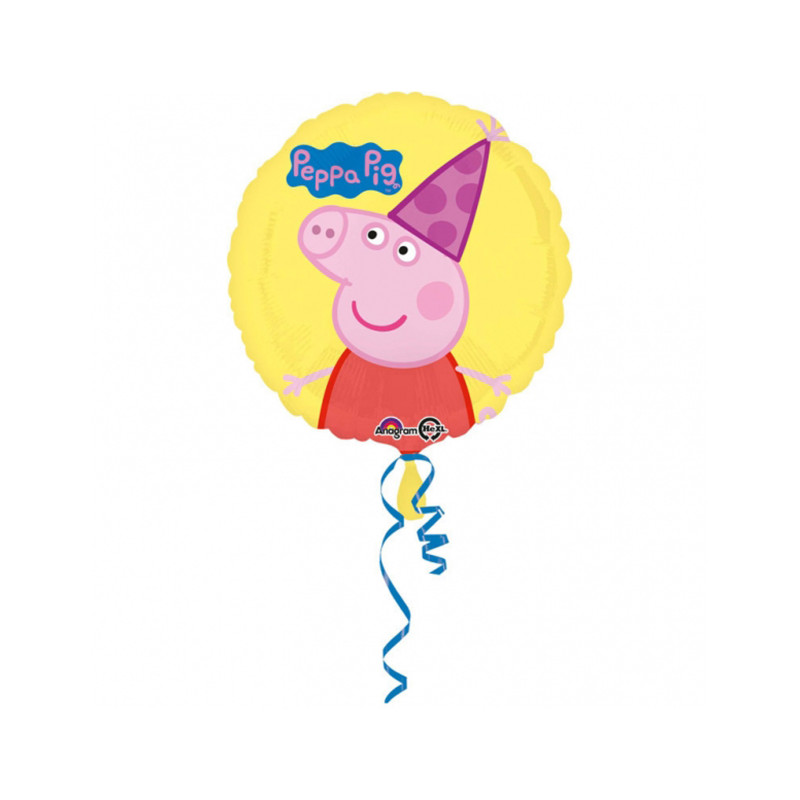 Ballon aluminium anniversaire Peppa Pig 43 cm