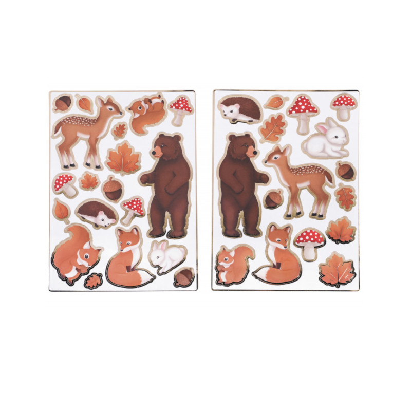 Animaux des bois Woodland 35 stickers