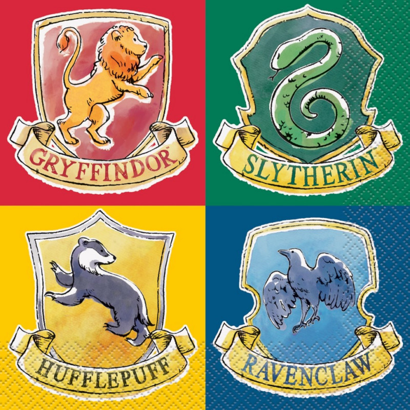 16 serviettes en papier Poudlard Harry Potter