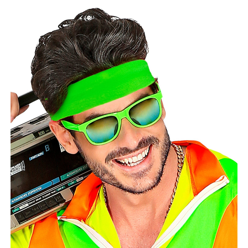 Bandeau Rétro Vert Fluo - Apportez une Explosion de Couleur à Votre Look